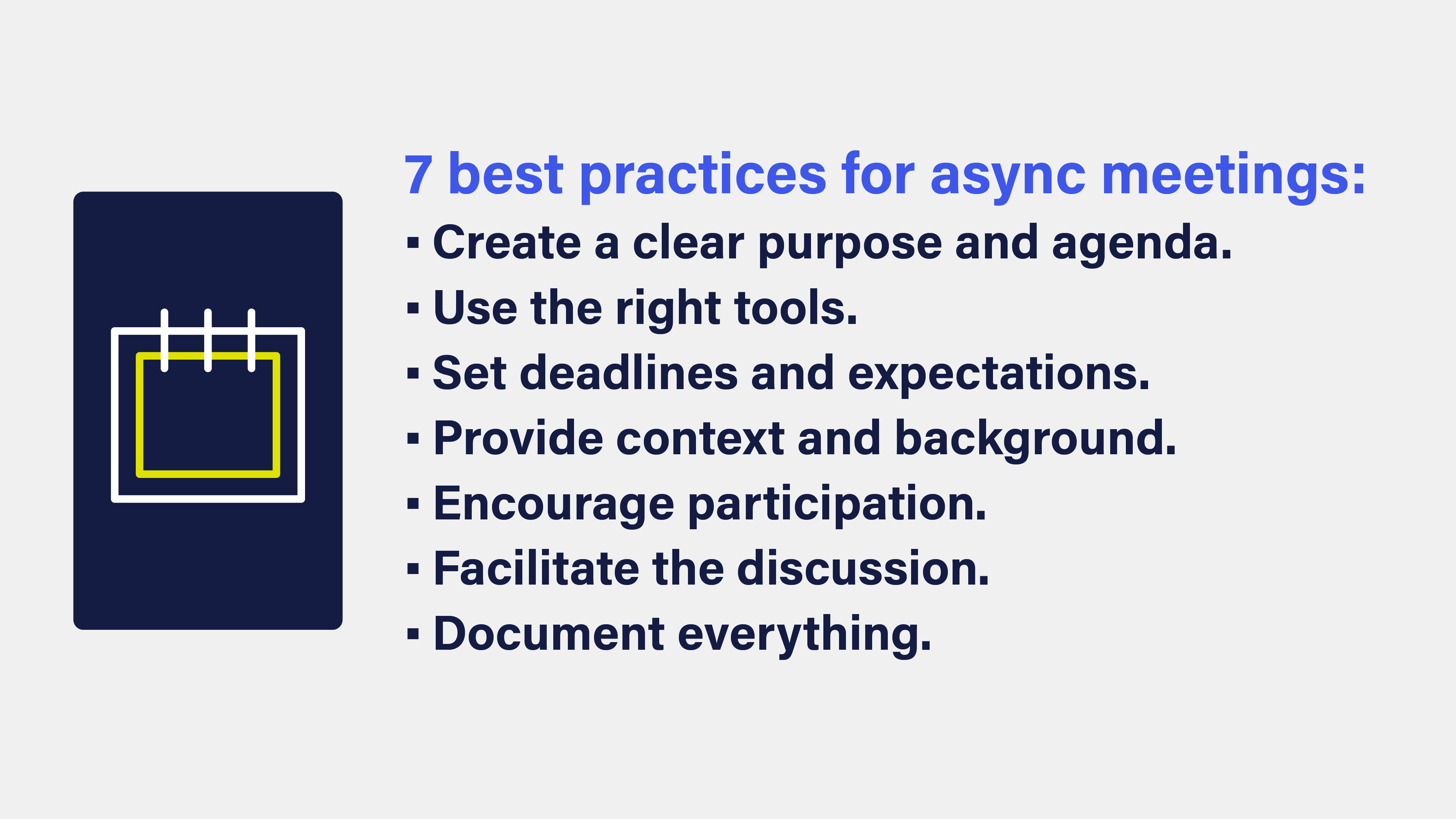 Async meetings: Best practices for running them | Rightworks